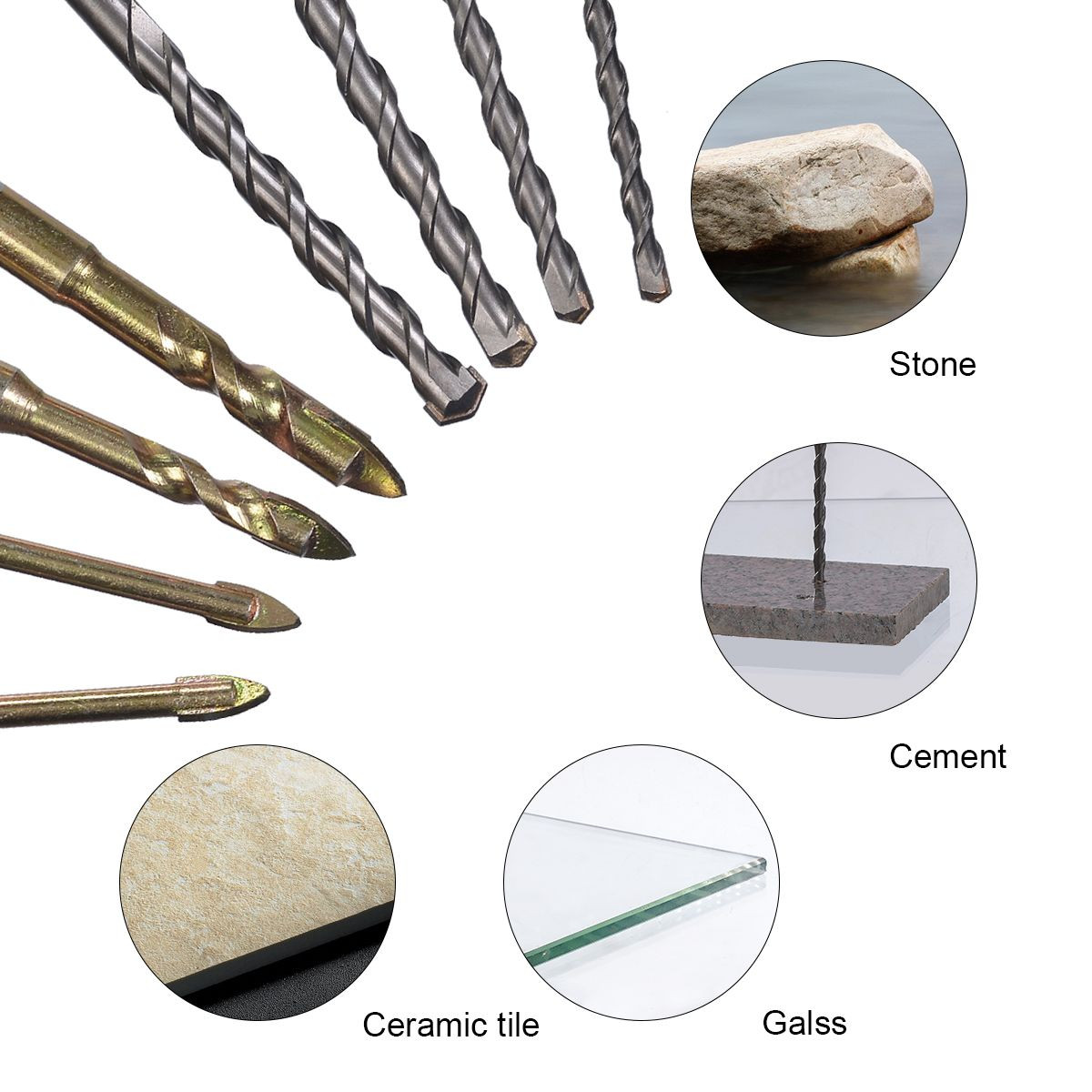 Buy 8pcs Electric Hammer Drill Masonry Drill Set from ZHENJIANG BOFFO ...