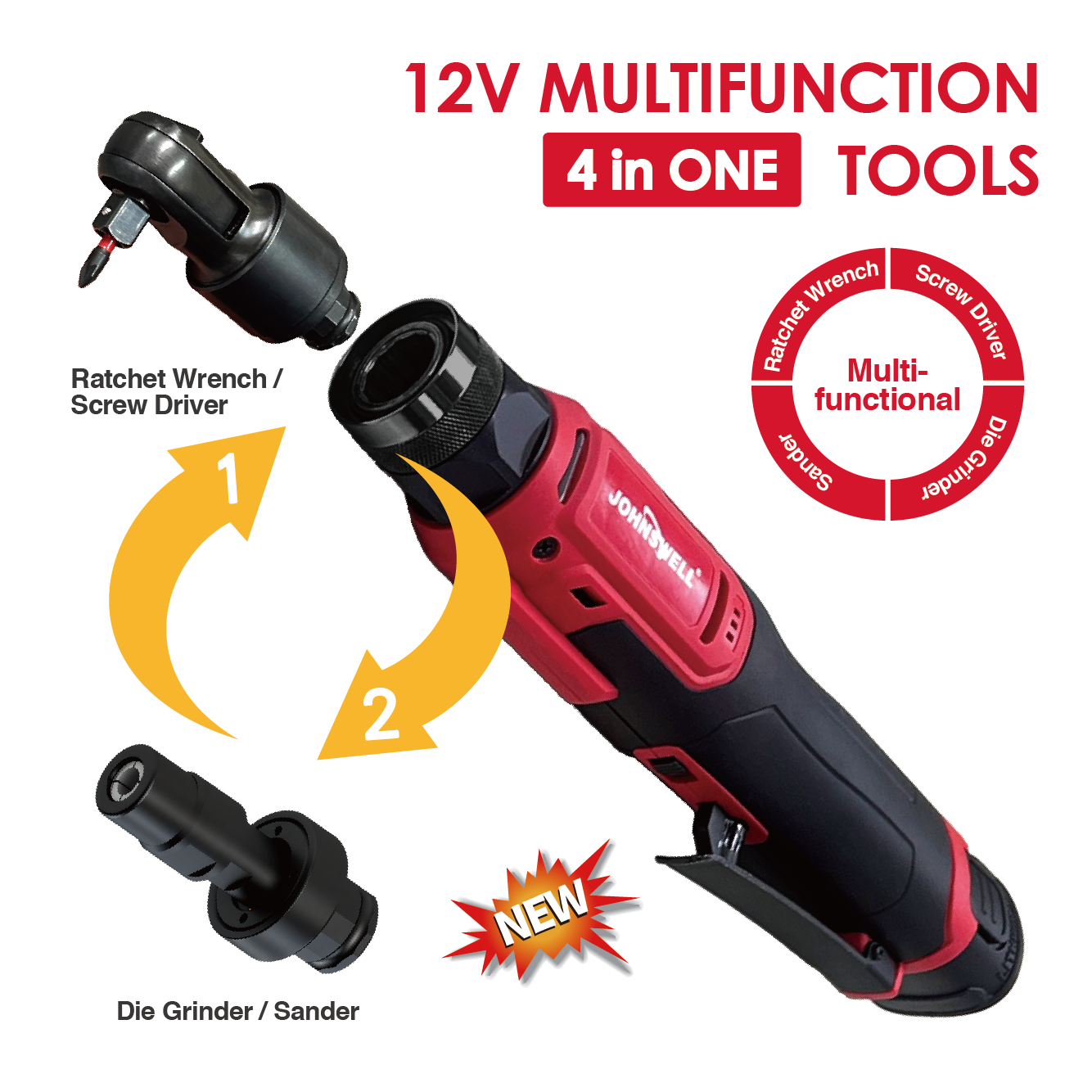 Buy 12v Cordless Multifunction Tools With Interchangeable Heads from ...