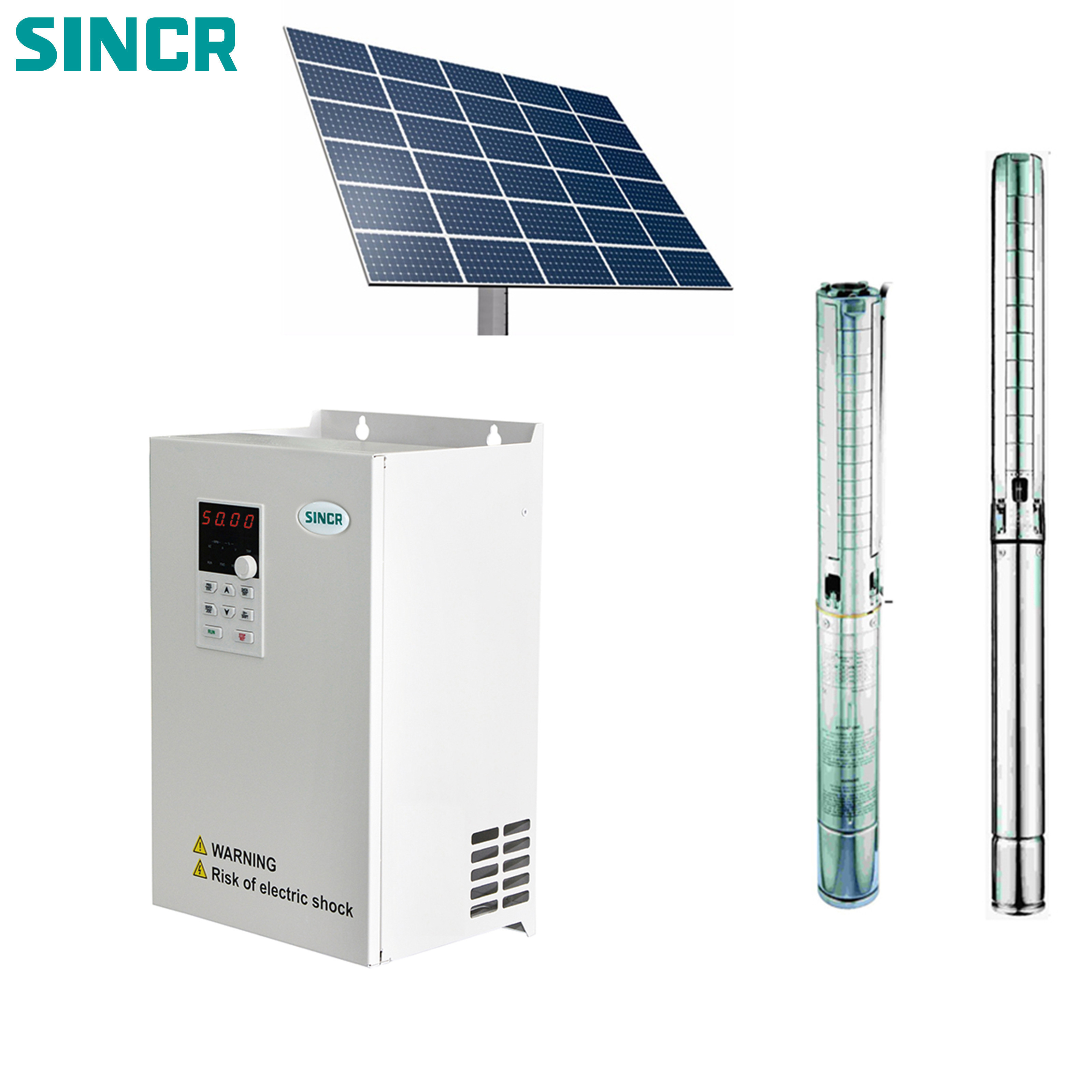 Buy 10-500m Max Head Submersible Solar Pump 1-300m3/h Solar Water Well ...