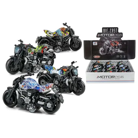 Buy 1/32 Scale Pull Back Motorcycle Metal Toys Motorbike Die Cast Model ...