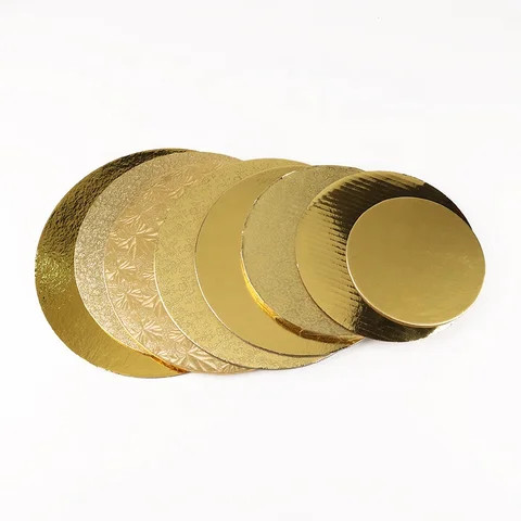 Buy 2mm Gold Round Cake Board With Waterproof Cakeboard from Shenzhen ...