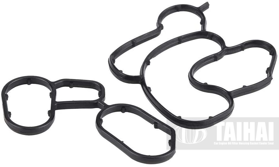 Buy 2pcs Car Engine Oil Filter Housing Gasket Set Oil Cooler Seal ...