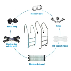Buy 304 316 Stainless Steel Swimming Pool 3 Step Ladder from Guangzhou ...