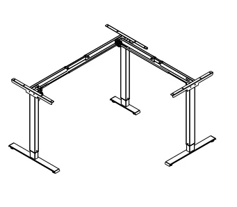 Buy A1l Retro Color Style Panel L-shaped Sit-stand 3-leg Single Motor ...