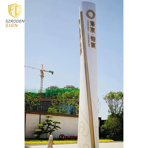 Buy Aluminum Curved Outdoor Free Standing Signage Led Lighting ...