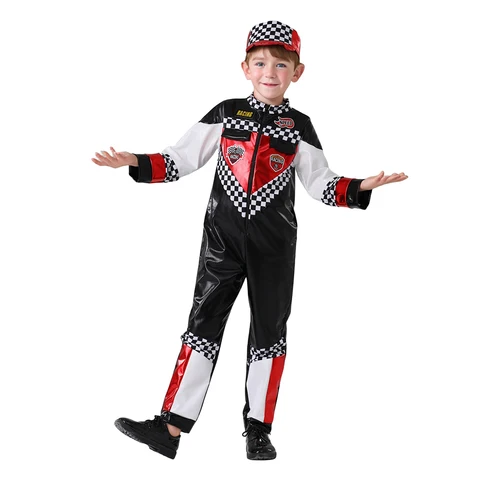 Buy Boys Car Driver Racer Cosplay Dress-up With Cap Kids Career Day ...