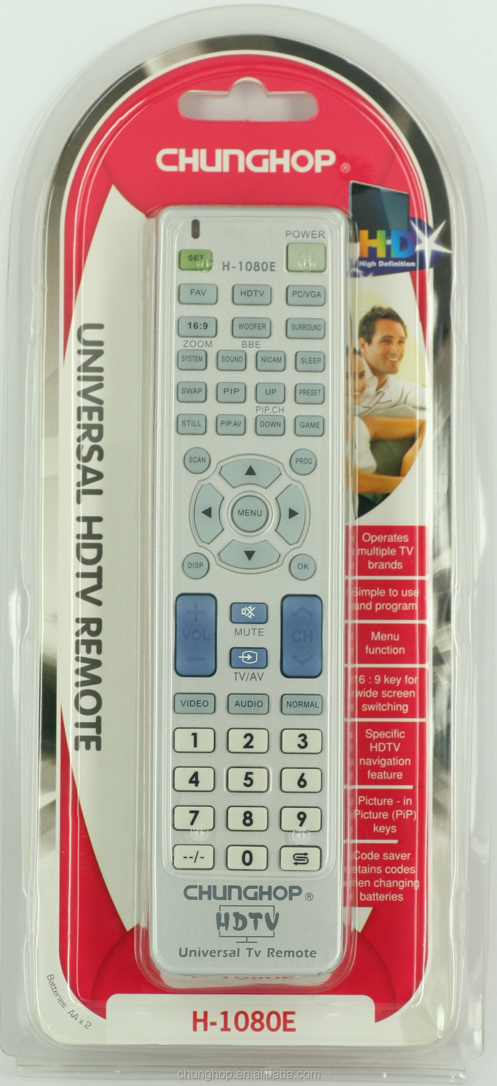 Buy Chunghop H-1080e Ir Universal Tv Remote Control from Chunghop ...
