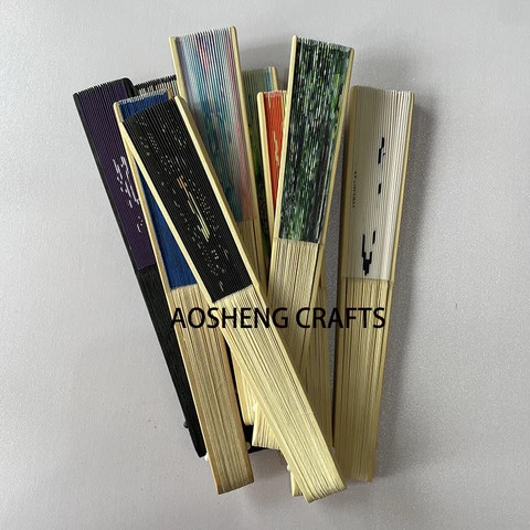 Buy Custom Chinese Promotional Small Bamboo Fabric Fan Folding Hand ...