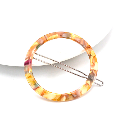 Buy Custom Made Fashion Ins Circle Hair Clip Pin Plastic Acetate Round ...