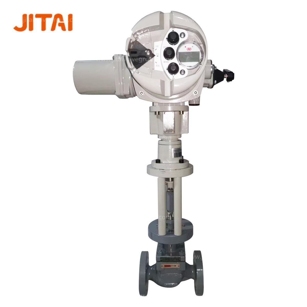 Buy Dn25 Linear Type Electric Operated Cage Guided Control Valve from ...