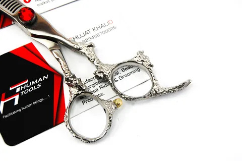 Buy Dragon Handle Hair Thinning Scissors Red Stone Adjustable Screw For ...