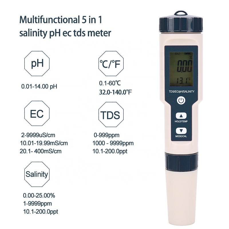 Buy Ec Tds Ph Salinity Meter Salinometer from Jinan Runjie Electronic ...