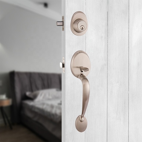Buy Elegant External Door Handle Grip Handle Lock from Zhongshan ...