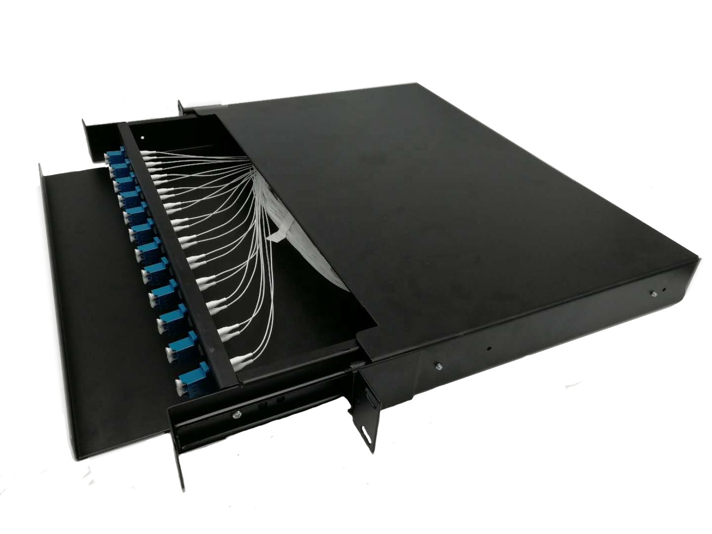 Buy Fiber Optic Patch Panel Ftth Terminal Box Rack 24 Cores Lc ...