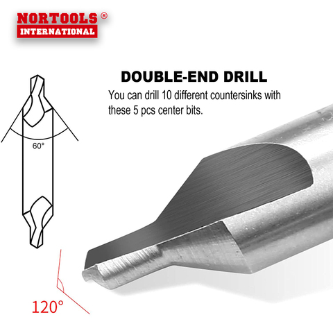 Buy Fully Ground Bright Finished Hss-g Double Ended Center Drill Bits ...