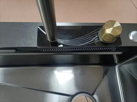 Buy Handmade 304 Stainless Steel Nano Workstation Pull-out Tap Basket ...