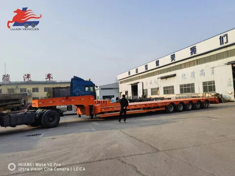 Buy Heavy Duty Equipment Transport Mafi Low Chassis Flatbed Semi ...