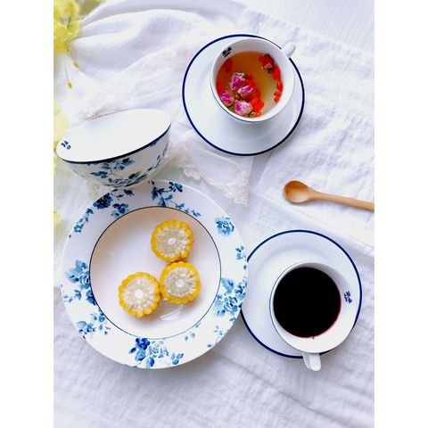 Buy High Quality Blue Flower Dinnerware Set Ceramic Plates Bowls Mugs ...
