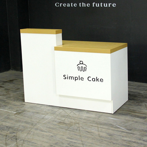 Buy Kainice Factory Simple Shop Counter Design Store Counter Wood White ...