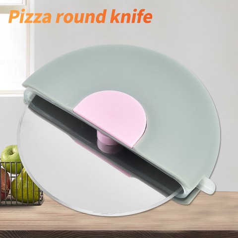 Buy Kitchen Tool Set Stainless Steel Pizza Cutter Wheel Round Shape ...