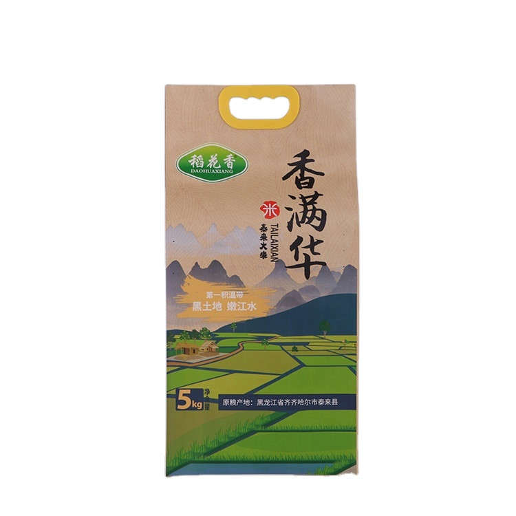Buy Laminated Rice Bag Kraft Paper For 5kg Rice Packing from Nuoyadi ...