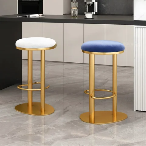 Buy Living Room Furniture Swivel Pool Bar Stools Metal Velvet Leather ...