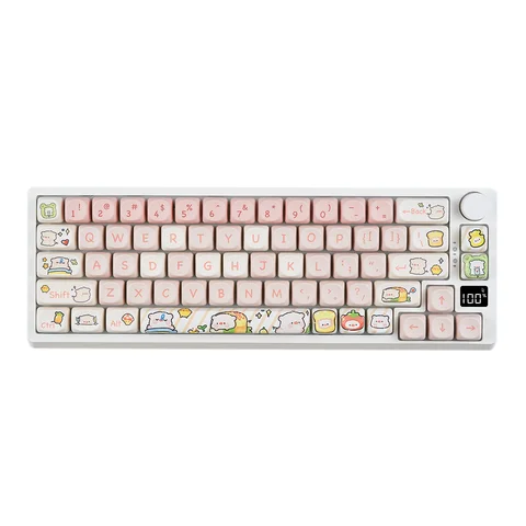 Buy Mk67 Pro Pink Mechanical Keyboard 65% Layout Rgb Backlight ...