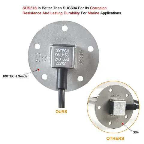 Buy Morayelec Diesel Fuel Tank Level Sensor 200~1500mm Capacitive Fuel ...