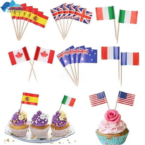 Buy National Countries Flags Toothpicks 50 Countries And Box Packing ...