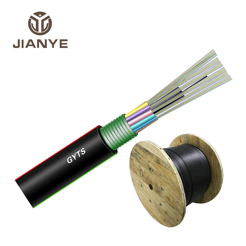 Buy Outdoor Armored 12 Core Fiber Optic Cable 24 48 Core Single Mode ...