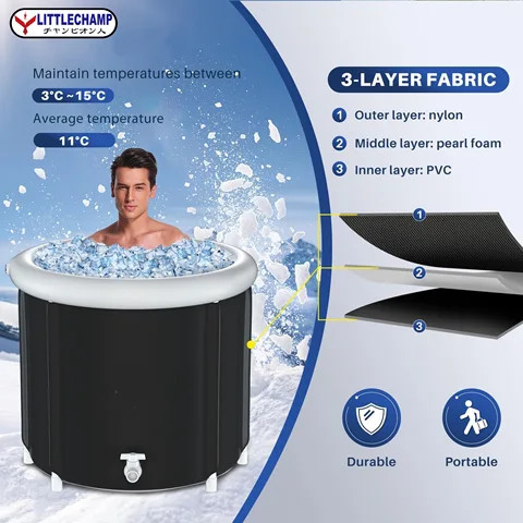 Buy Portable Cold Plunge Tub For Athletes Foldable Ice Bath Tub ...