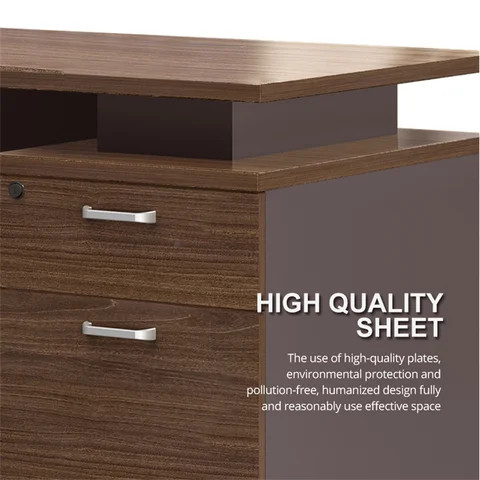 Buy Staff Office Table Design With Fixed Drawer Wooden Table For Office ...