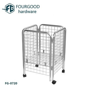 Buy Supermarket Foldable Metal Wire Basket Display Rack/wire Mesh ...
