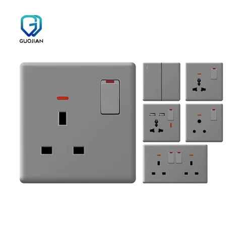Buy Uk Standard Ultral-thin Blue Panel 1gang+2usb Wtih 3pin Switch And ...
