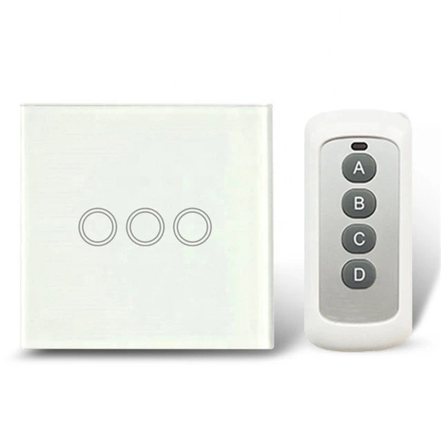 Buy Us Standard Remote Control Switch 3 Gangs 3 Way, Smart Wall Light ...