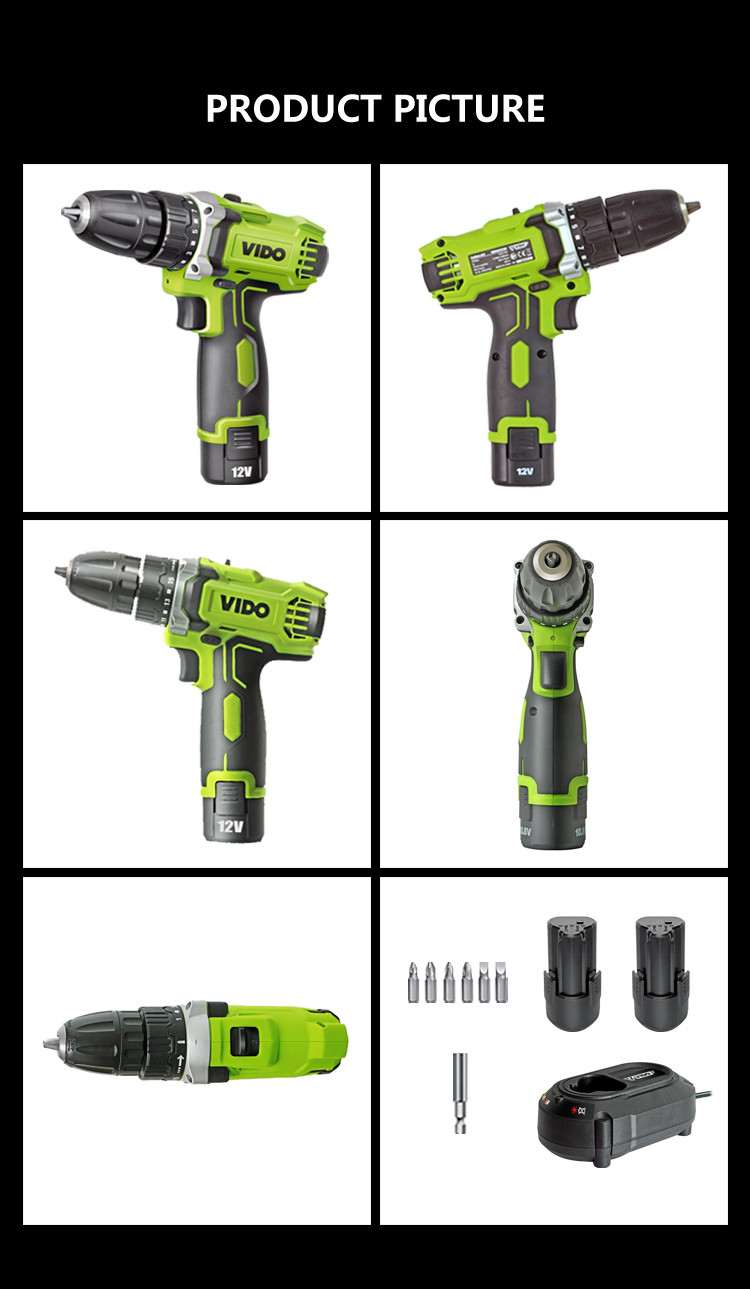 Buy Vido 12v Portable Ling Life Using Tool Cordless Drill Manufacturers ...