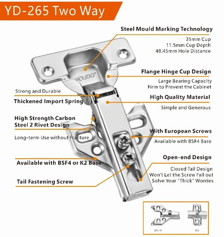 Buy Youdo Aircraft Base Cabinet Two Way Hinge Kitchen Use Iron Spring ...