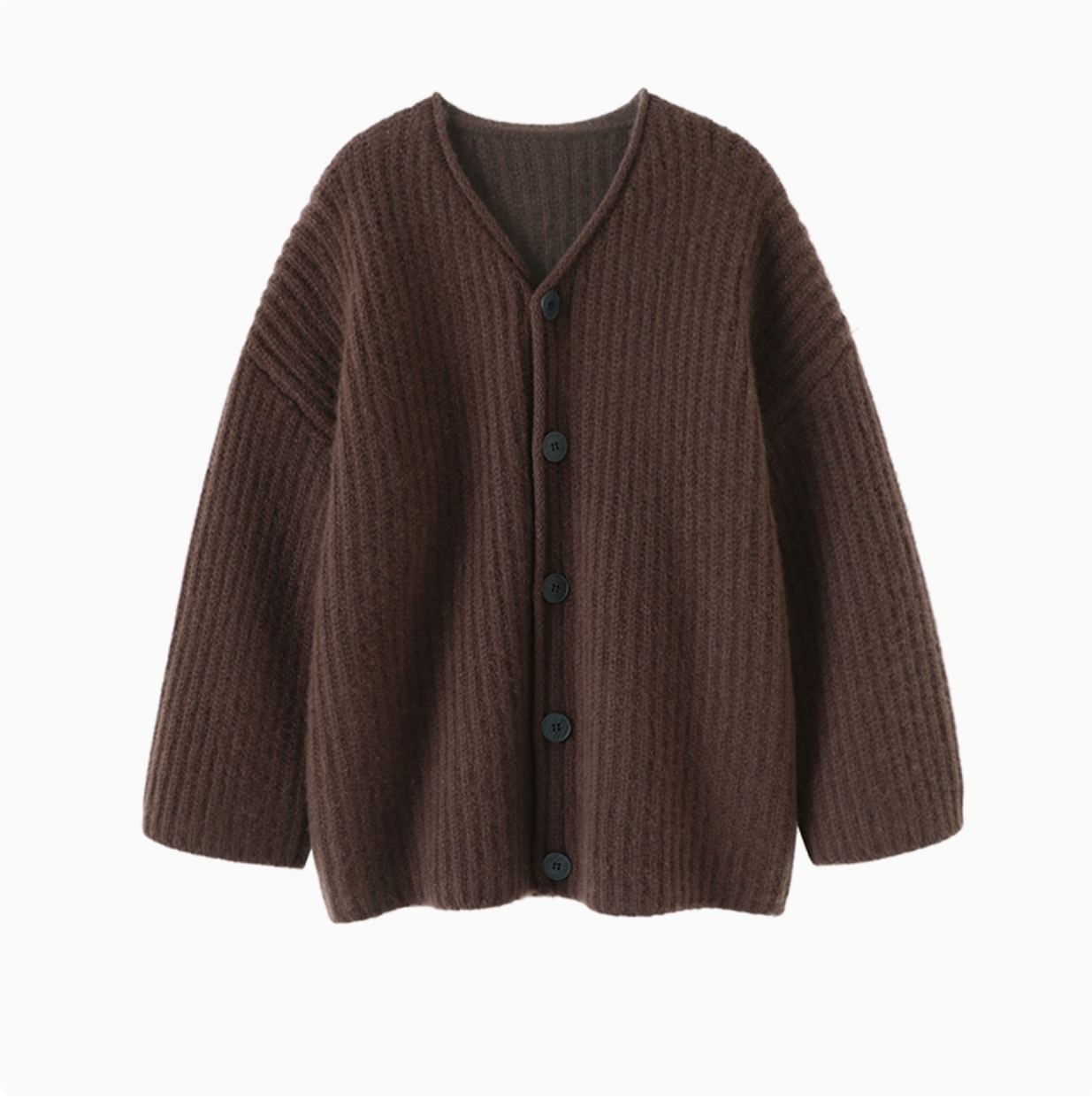 Buy Thickened Cashmere Cardigan Women's Pure Cashmere Sweater Loose ...