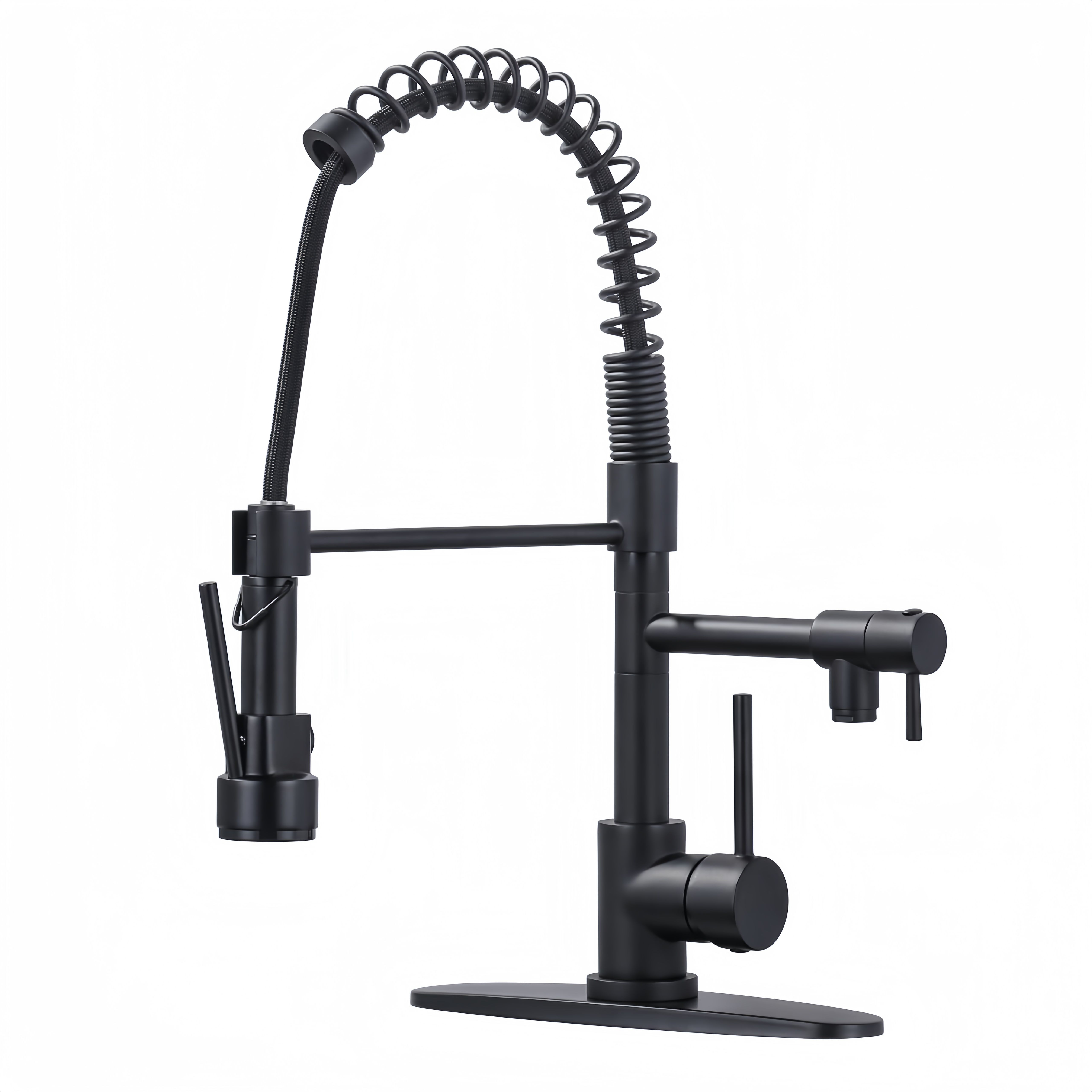 Buy Modern Stainless Steel Black Kitchen Spring Faucets 2 Function ...