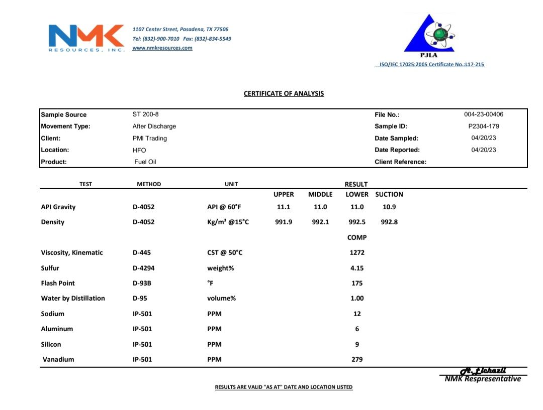 Buy Heavy Fuel After Discharges 2 from Triple v oil services and ...