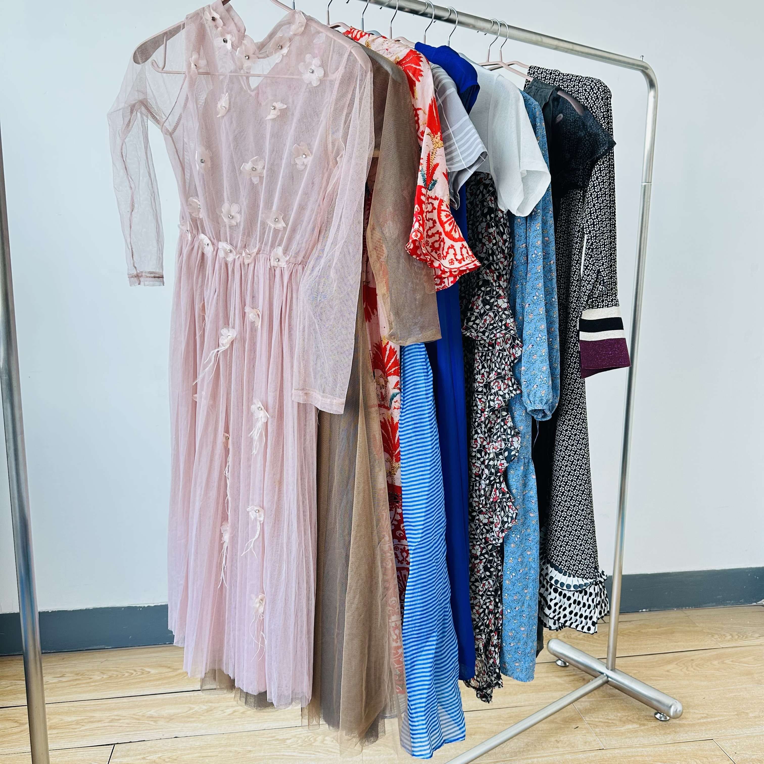 Buy Used Clothes For Africa South Asia Second Hand Silk Lady‘s Dress ...