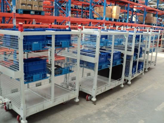 Buy Assembly Line Side Racks With Quad Steer Towable Cart/ Towable Rack ...