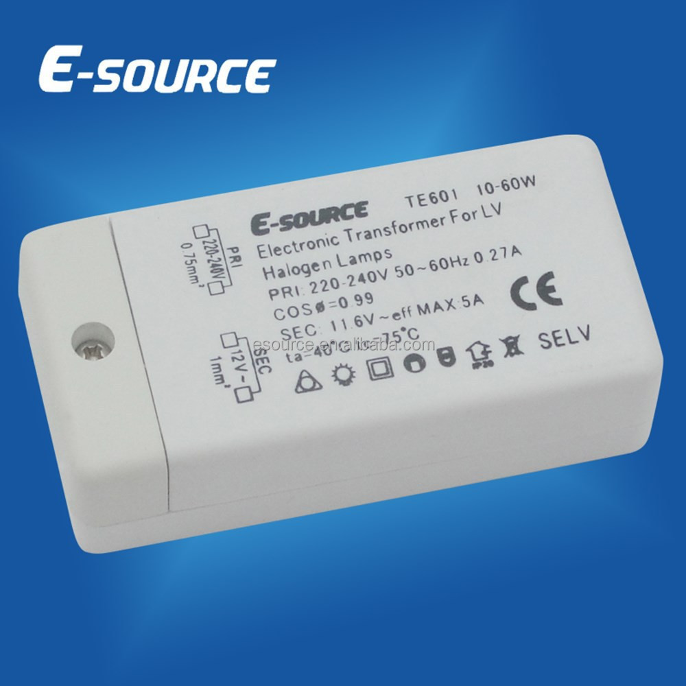 Buy 12v 10-60w Electronic Transformer For Halogen Lamps With Ce from ...