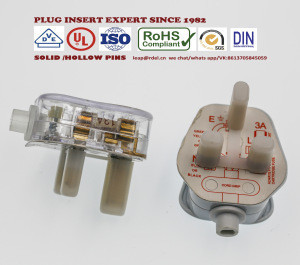 Buy 13a Uk Black/white 3 Pin Uk Mains Top Plug 13a 13 Amp Appliance ...