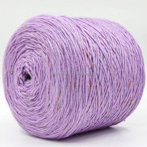 Buy 3nm/1 Color Dots 94% Acrylic 6% Polyester High Bulk Cone Yarn ...