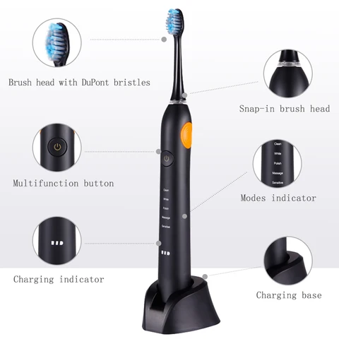 Buy 48000 Vibration Sonic Electric Toothbrush Tooth Brush Electrical ...