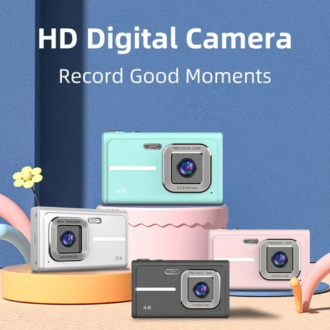 Buy 4k Digital Camera 2.4inch Screen Mini Retro Travel Camara 48mp ...