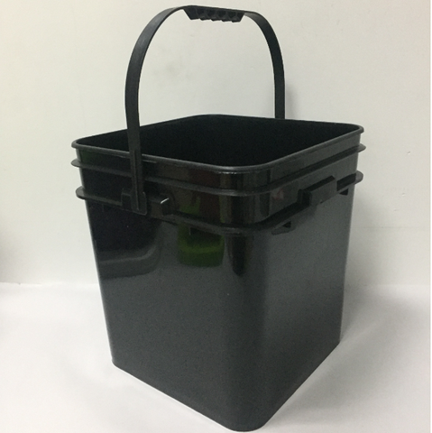 Buy 5 Gallon 20l 30l Black Square Bucket Plastic Pail Barrel from ...