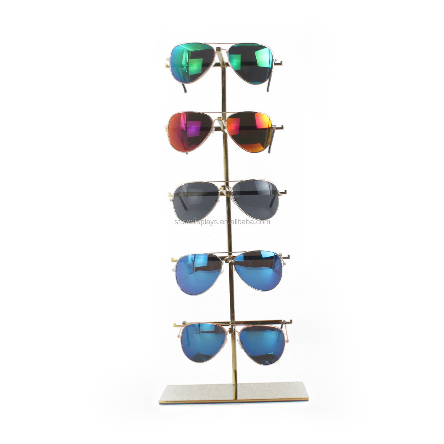 Buy 5 Pairs Custom Metal Gold Eyewear Sunglass Window Display ...