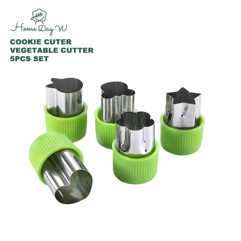 Buy 5 Pcs Vegetable Cutter Set Mini Cookie Cutters Fruit Cutters Cookie ...